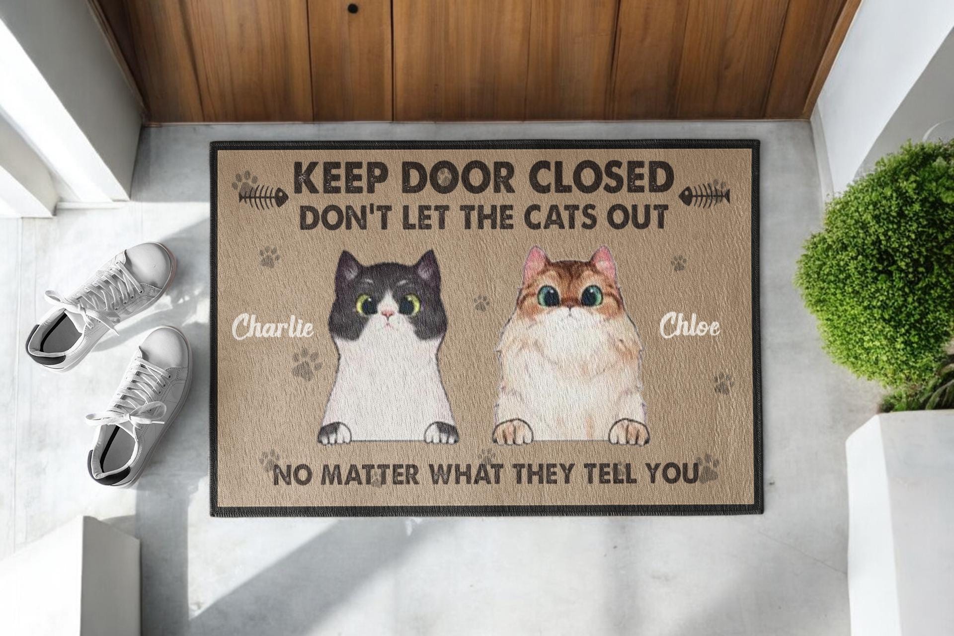 Custom Cat Doormat/personalized Cat Rug/welcome Mat for Pet Owner/funny ...