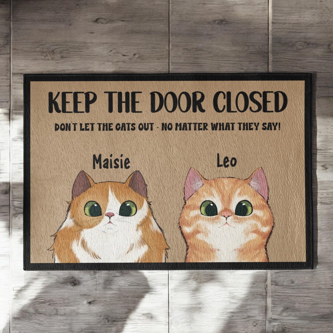 Custom Cat Doormat/personalized Cat Rug/welcome Mat for Pet Owner/funny ...