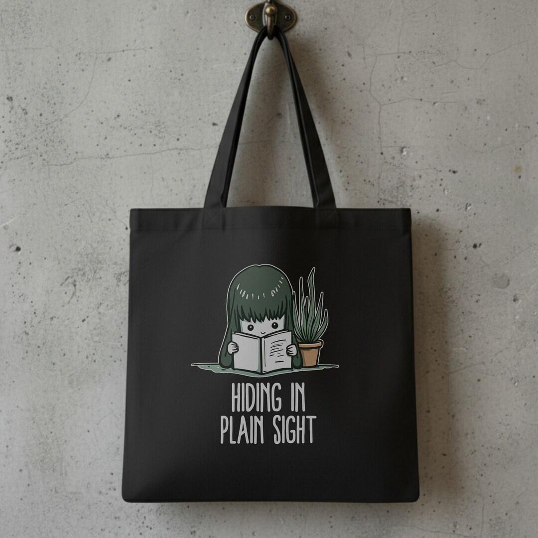 Introvert Reader Tote Bag: Hiding in Plain Sight Unique Heavyweight ...