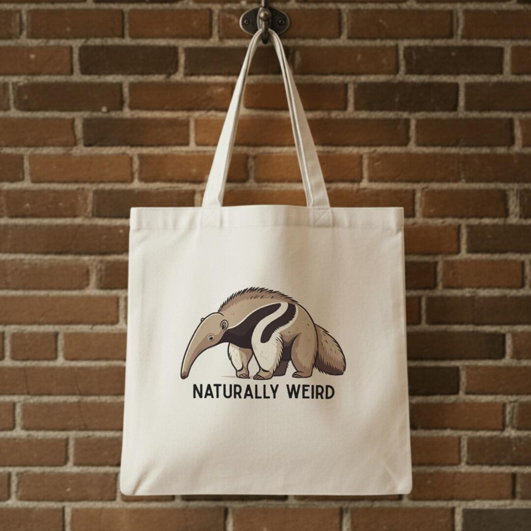 Anteater Cotton Canvas Tote: Naturally Weird Design Unique Shopping ...