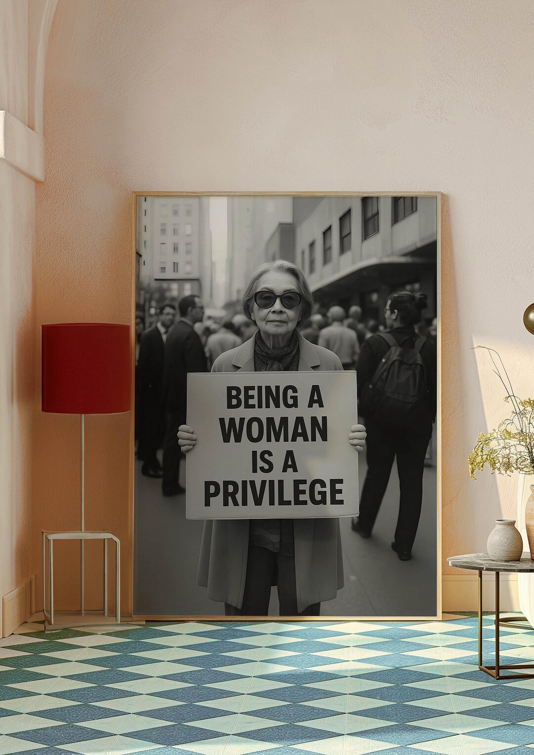Being Woman is Privilege Wall Art - Feminist Wall Art Print – Retro ...