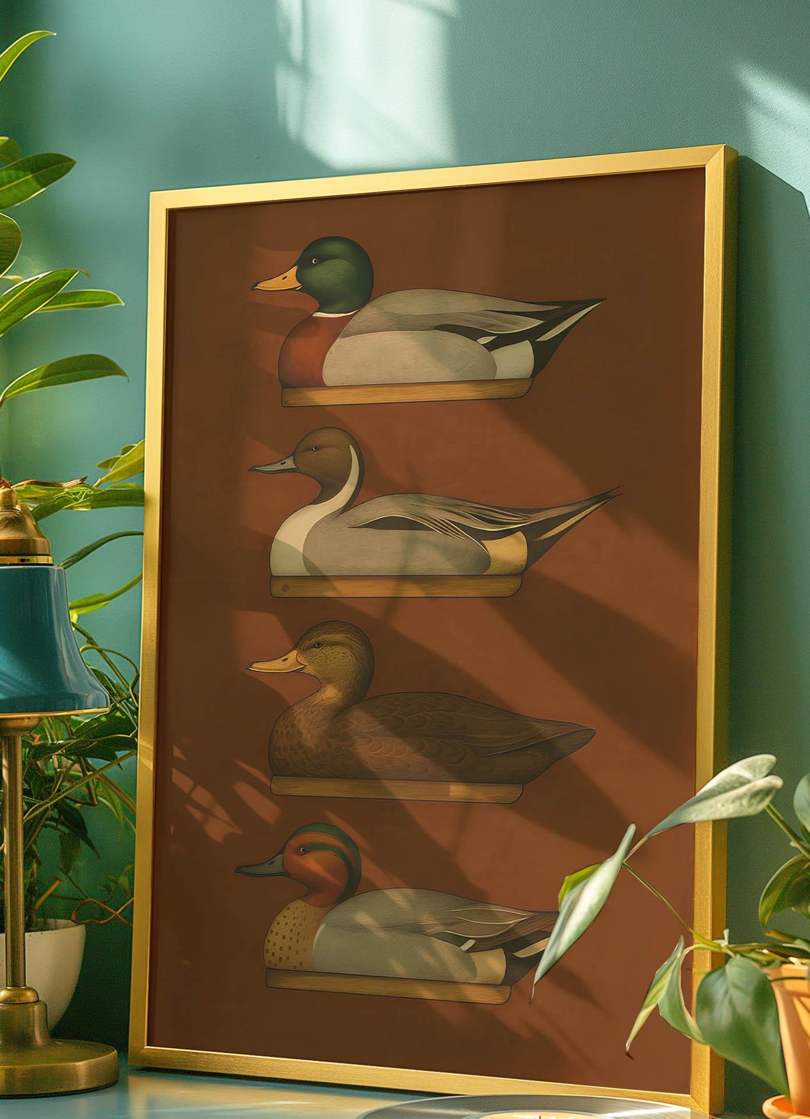 Vintage Duck Decoy Poster – Retro Waterfowl Wall Art for Cabin, Office ...
