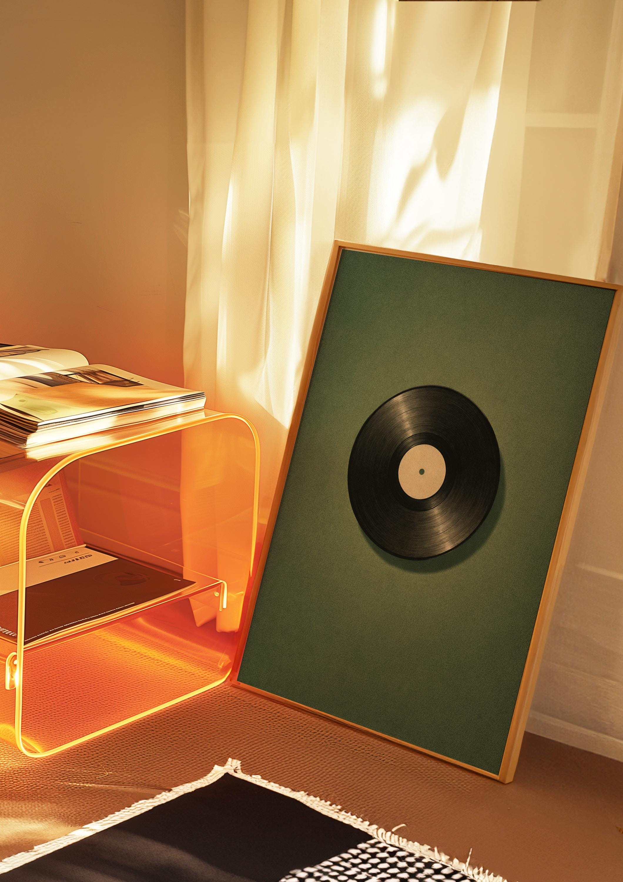 Vintage Vinyl Record Player Poster – Retro Music - Etsy