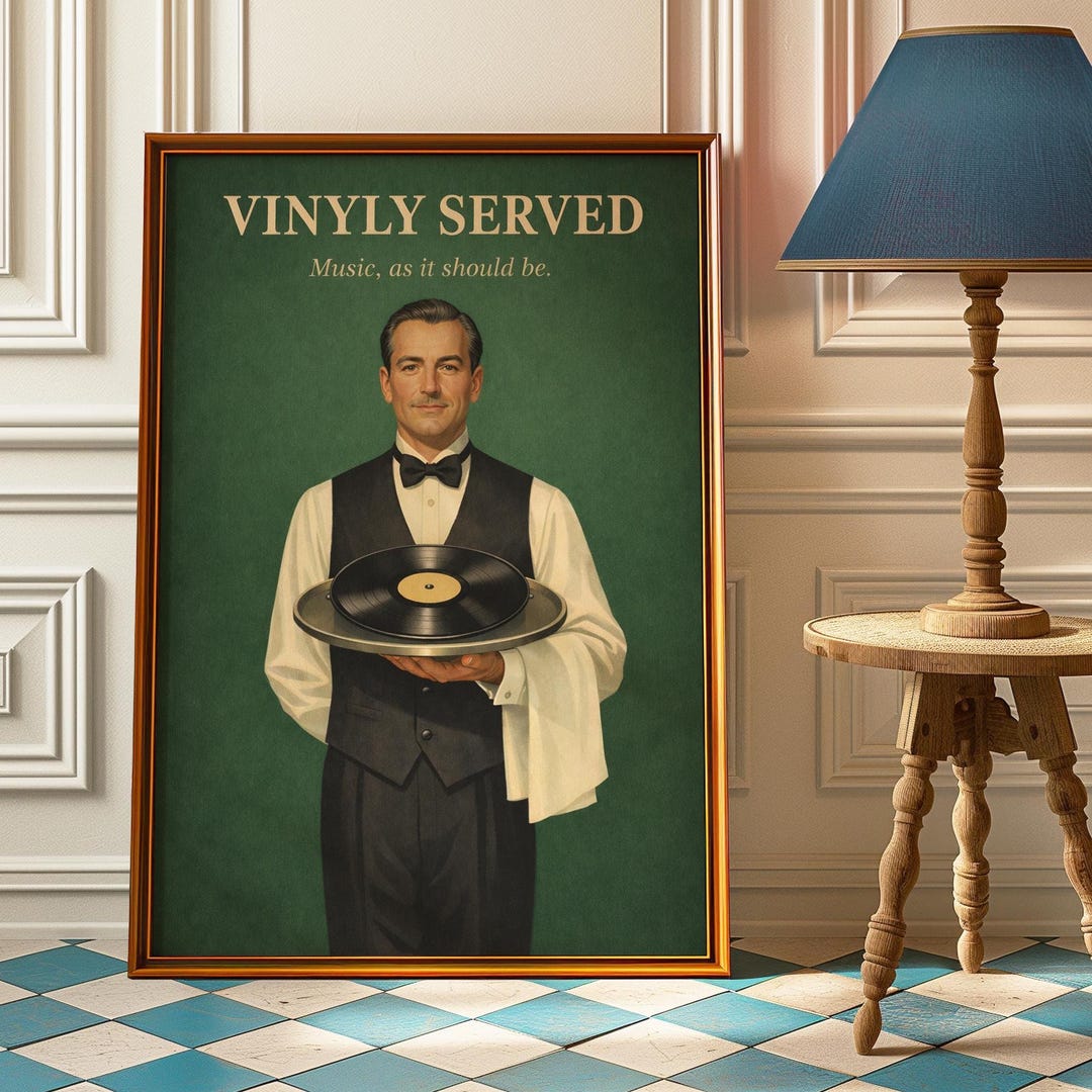 Vintage Vinyl Record Player Poster – Retro Music - Etsy