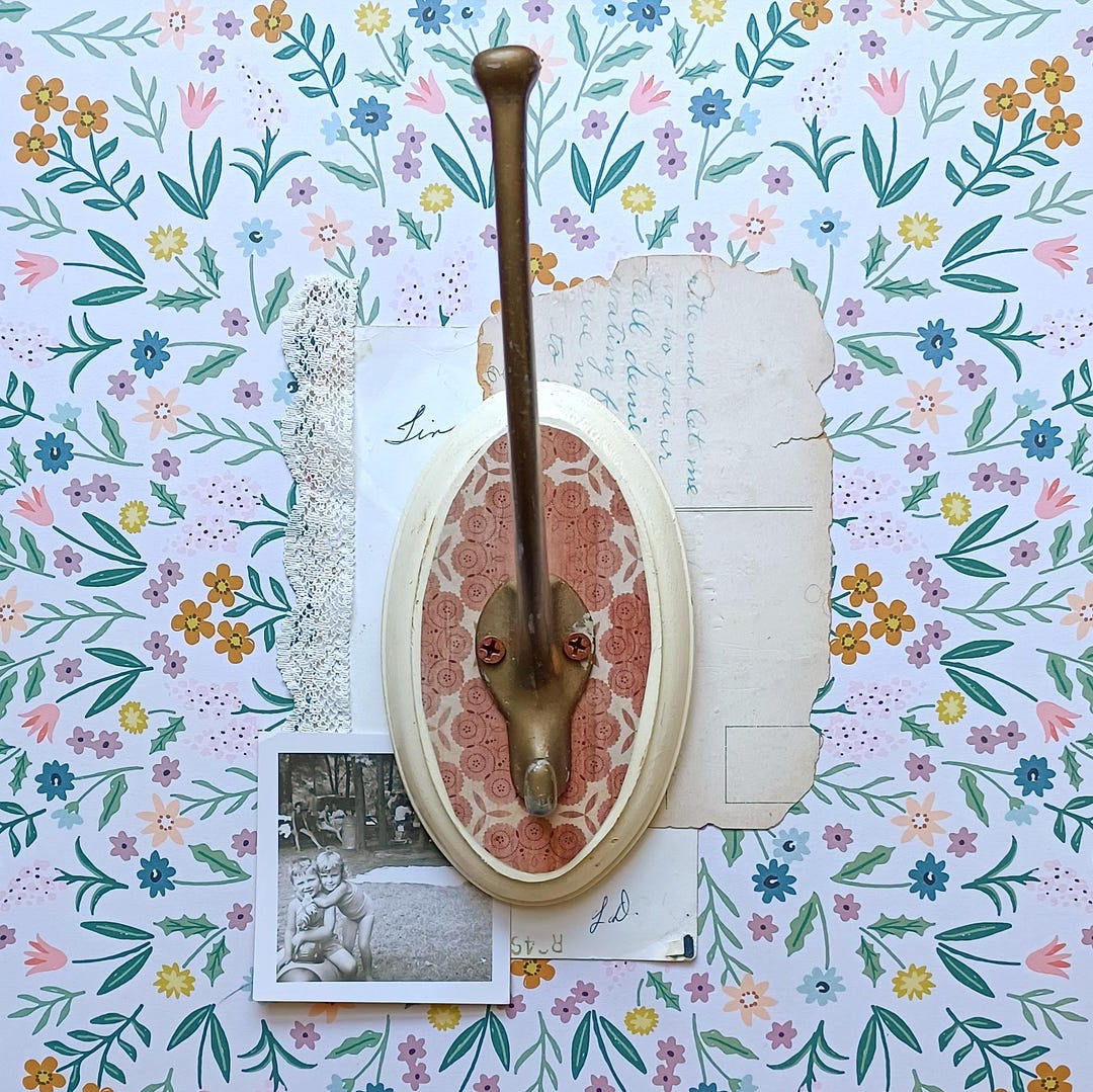Decorative Brown Floral Wall Hook, Modern Farmhouse Home Decor, Pretty ...