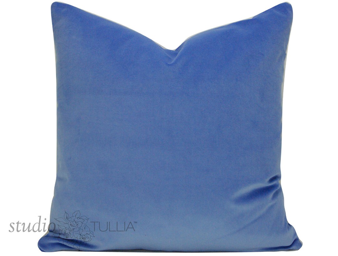 Decorative Pillow Cover - Periwinkle Blue - Velvet Pillow Cover - Pick ...