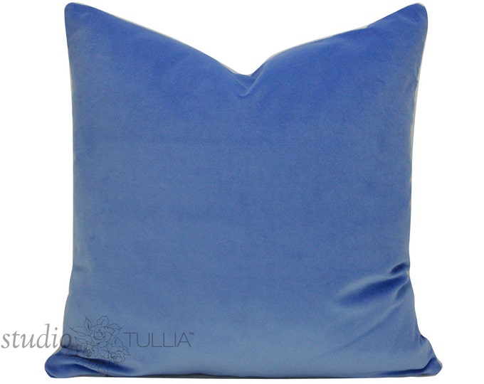 Decorative Pillow Cover - Periwinkle Blue - Velvet Pillow Cover - Pick ...