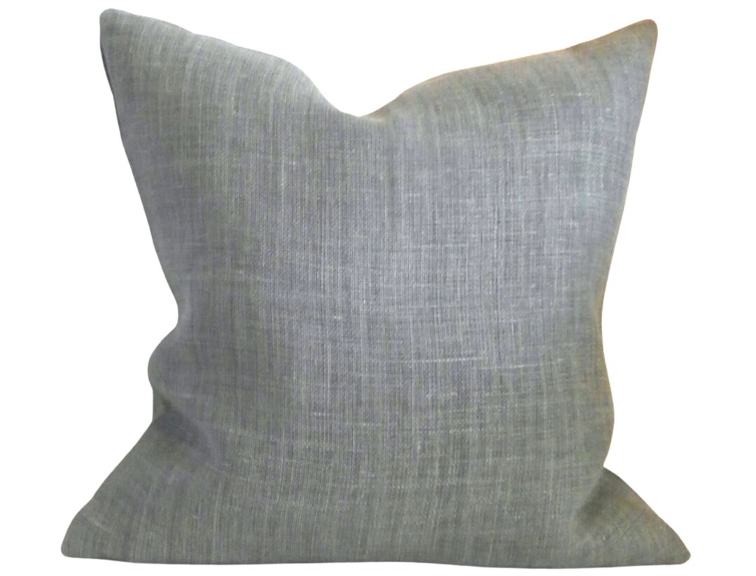 Gray Linen Pillow Cover, Pillow Cover, 20X20 Inches, Throw Pillow ...