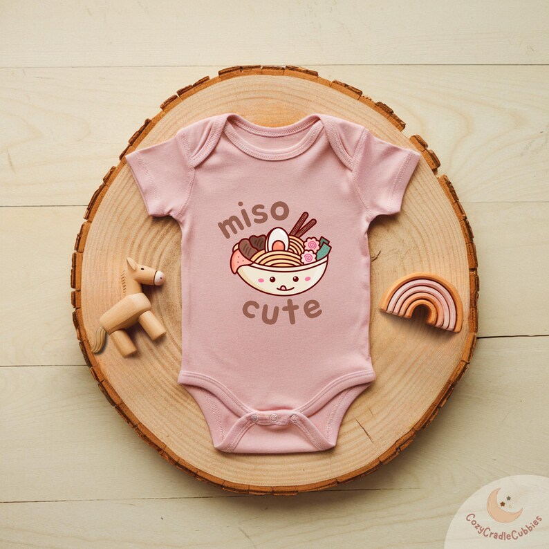 Miso Cute Baby Onesie®, Funny Ramen Baby Bodysuit, Kawaii Asian Food ...