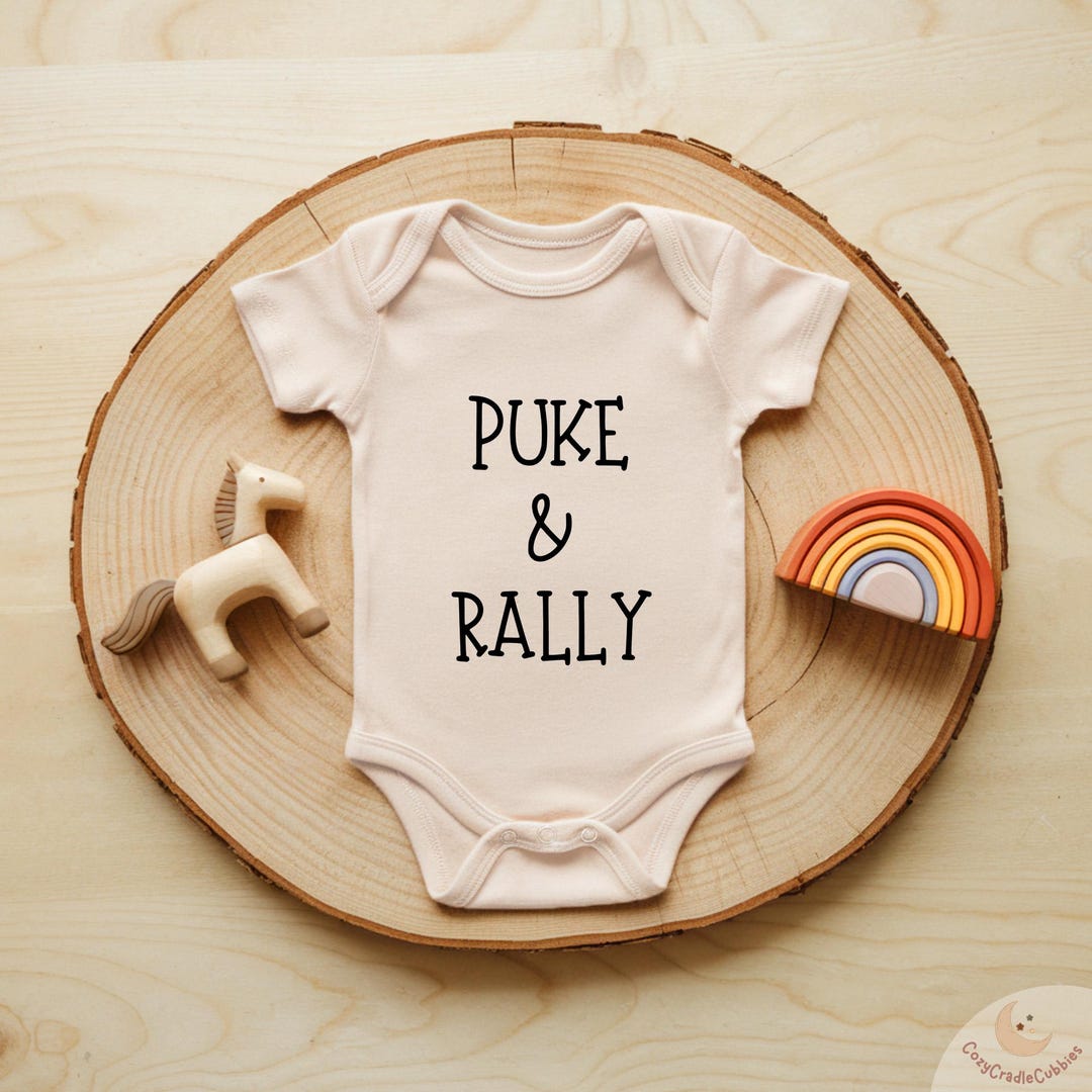 Puke and Rally Baby Onesie® Brand, Funny Minimalist Bodysuit, Modern ...