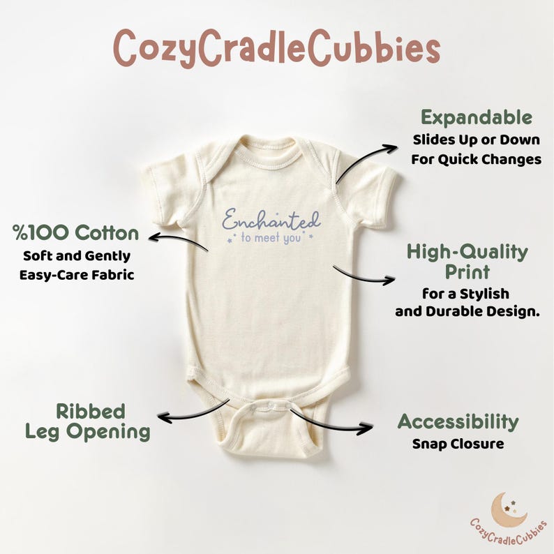 Enchanted to Meet You Baby Onesie®, Whimsical Newborn Outfit, Cute Baby ...