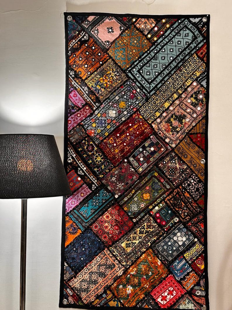 Ralli - Cultural Wall Art, Native Sindhi Patchwork Tapestry for Room ...