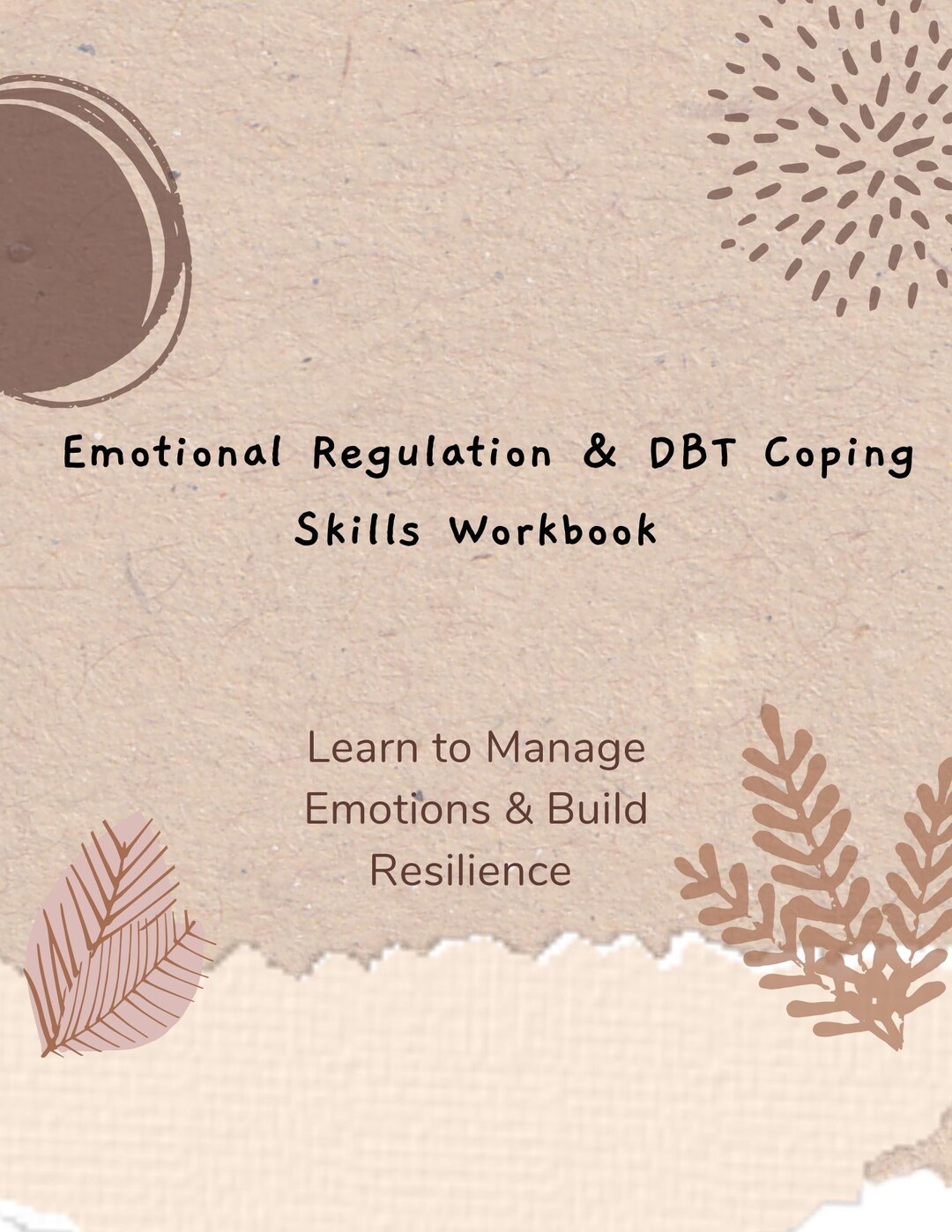 Emotional Regulation & DBT Coping Skills Workbook Learn to Manage ...