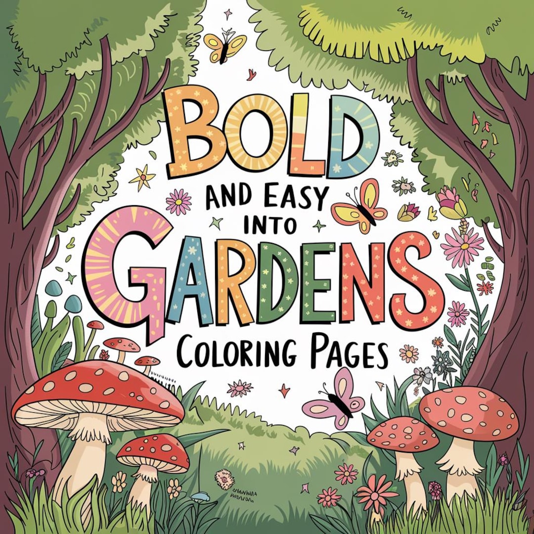 Bold and Easy Garden Coloring Pages | Easy Garden Themed Coloring Pages ...