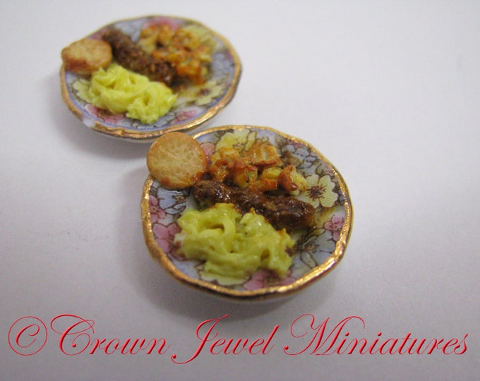 1:24 Half Inch Scale Breakfast for 2 Sausage Eggs - Etsy