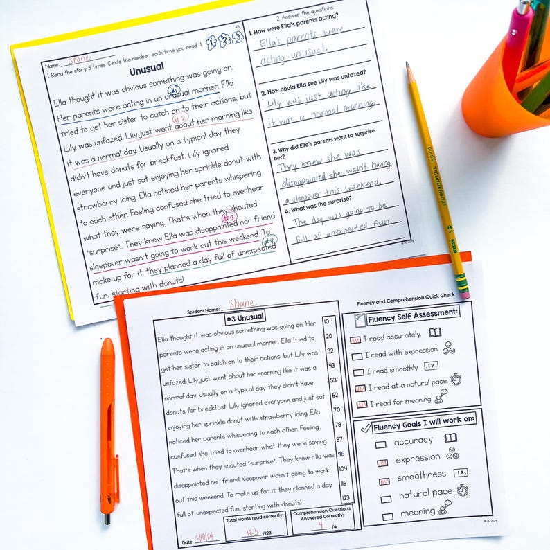 4th Grade Reading Fluency Passages With Comprehension Questions - Etsy