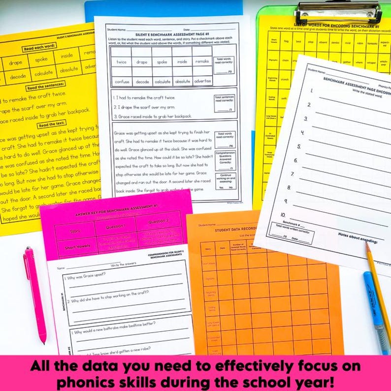3rd, 4th, 5th Grade Grade Phonics Assessments and Progress Monitoring ...