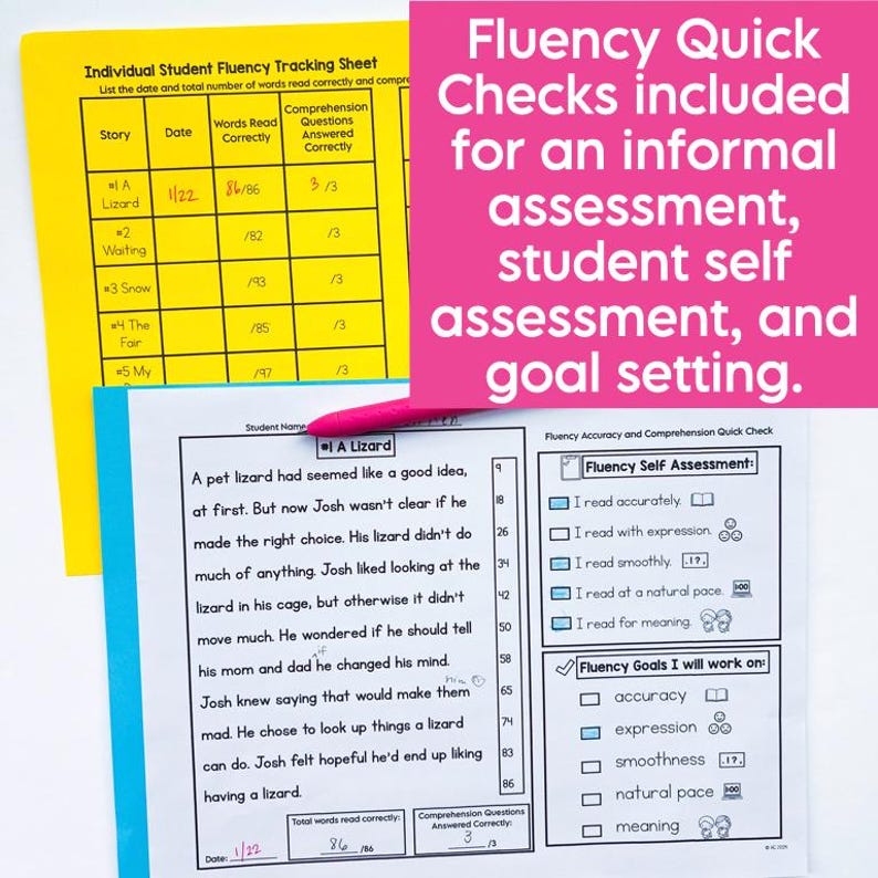 2nd Grade Decodable Reading Fluency Passages and Comprehension ...