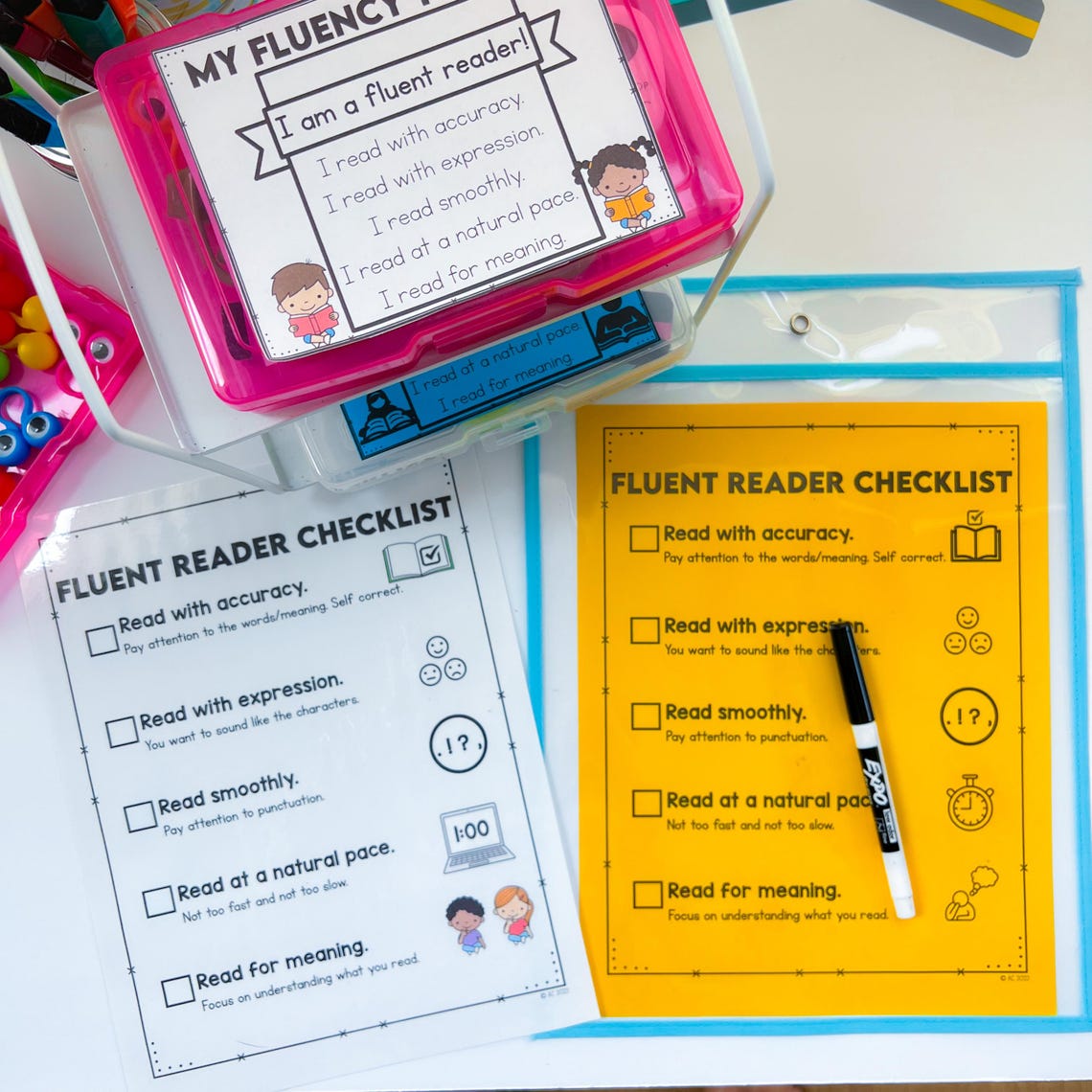 Reading Fluency Checklists and Toolkits Practice Activities Centers ...