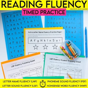 Kindergarten Reading Fluency Practice: Letter, Sound, & Word ...