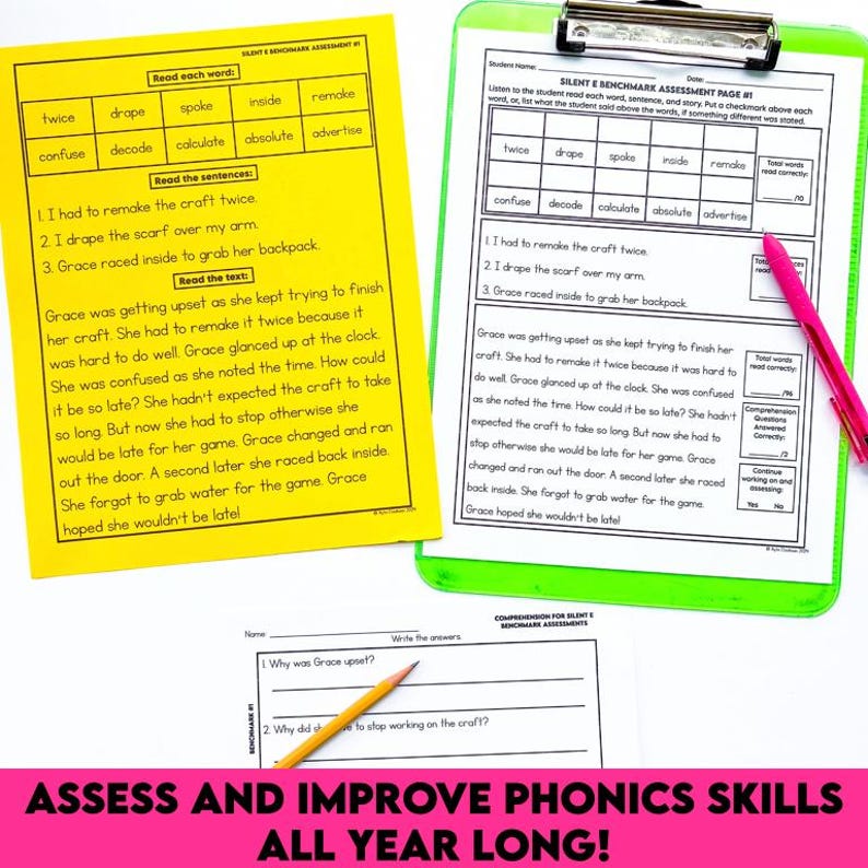 3rd, 4th, 5th Grade Grade Phonics Assessments and Progress Monitoring ...