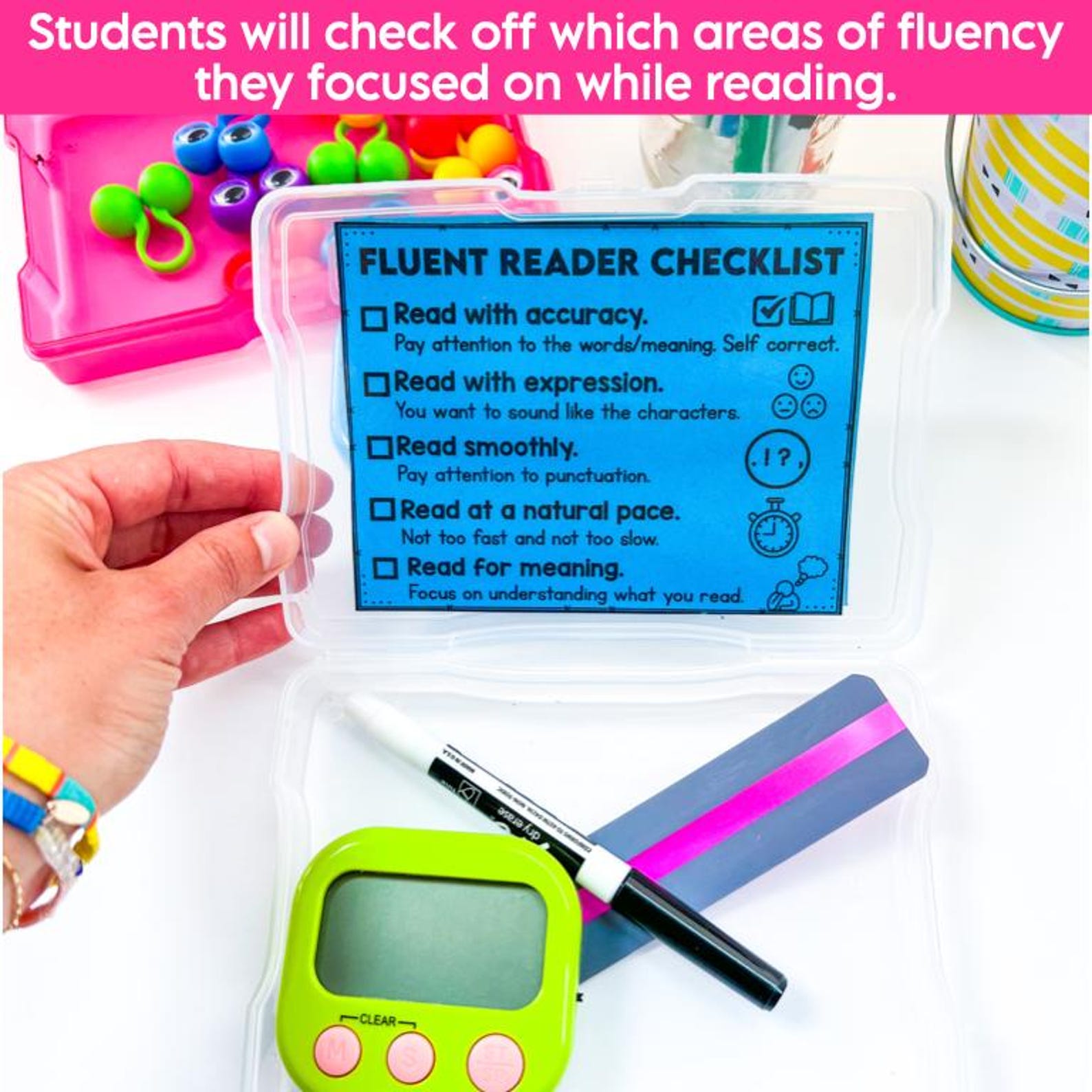Reading Fluency Checklists and Toolkits Practice Activities Centers ...