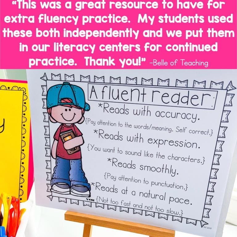 1st Grade Timed Reading Fluency Passages With Comprehension Questions ...