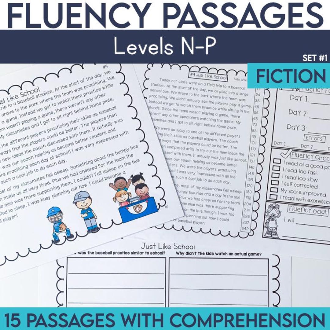 3rd Grade Timed Reading Fluency Passages With Comprehension Questions ...