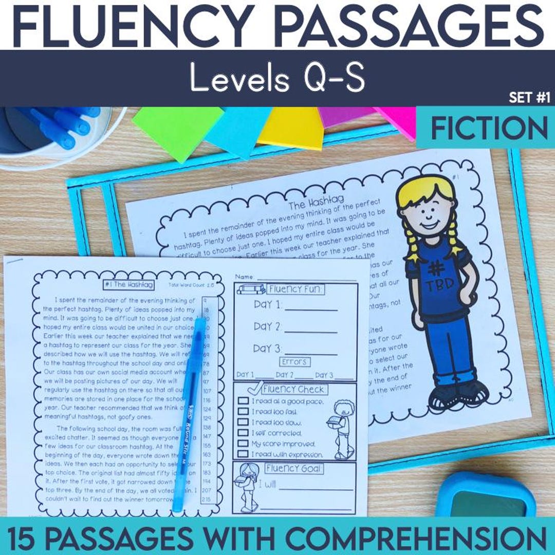 4th Grade Timed Reading Fluency Passages With Comprehension Questions ...