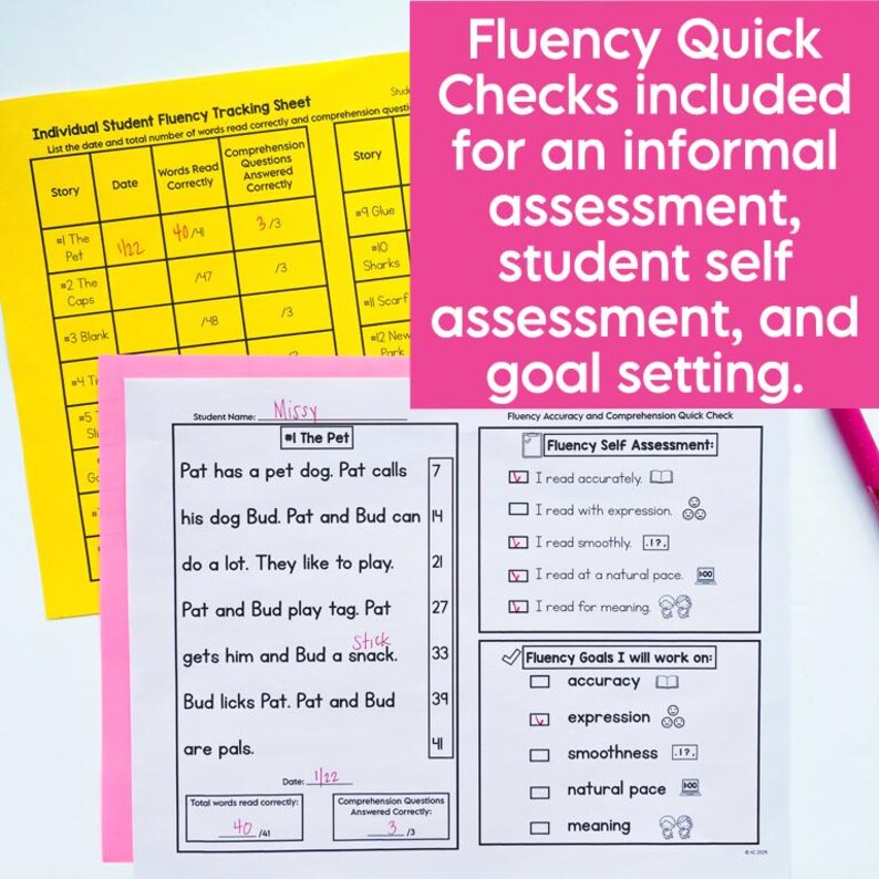 1st Grade Decodable Reading Fluency Passages With Comprehension ...