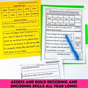 2nd Grade Phonics Assessments Progress Monitoring Fluency Tracking ...