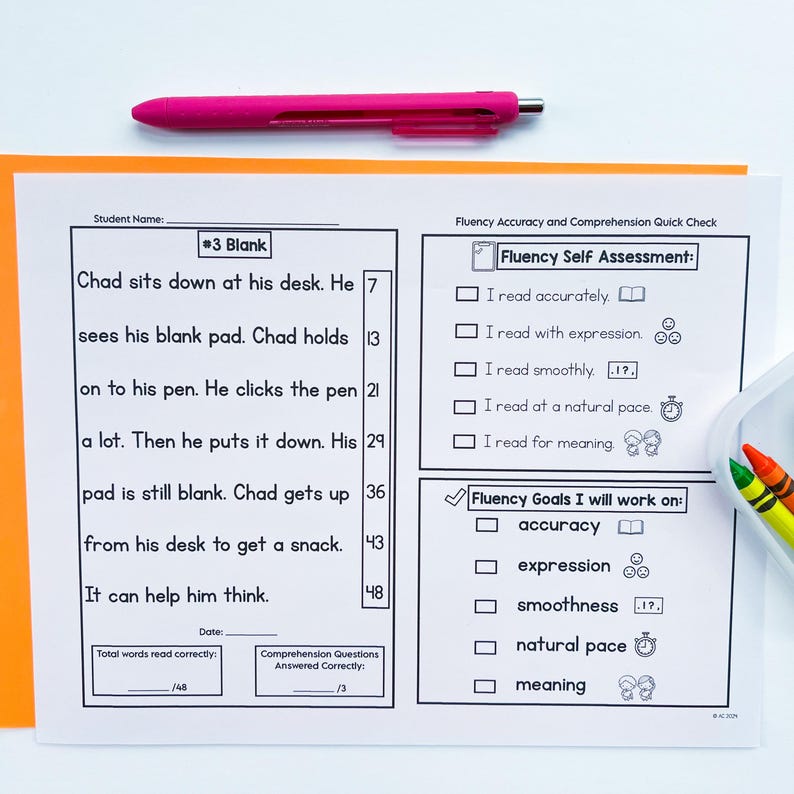1st Grade Decodable Reading Fluency Passages With Comprehension ...