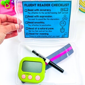 Reading Fluency Checklists and Toolkits Practice Activities Centers ...