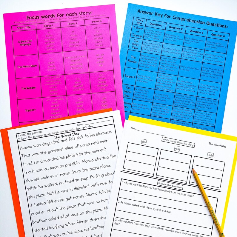 3rd, 4th Grade Phonics Focused Review Reading Passages With ...