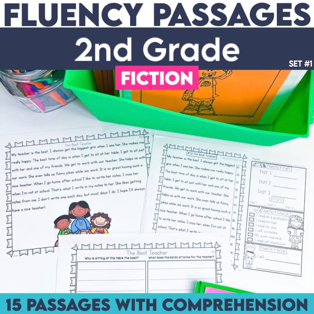 2nd Grade Timed Reading Fluency Passages With Comprehension Questions ...