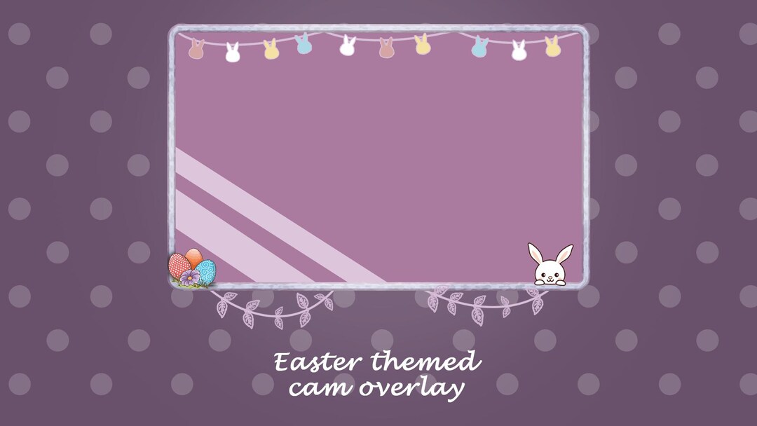 Easter Stream Cam Overlay, Twitch Graphics Overlay, Streaming Design ...