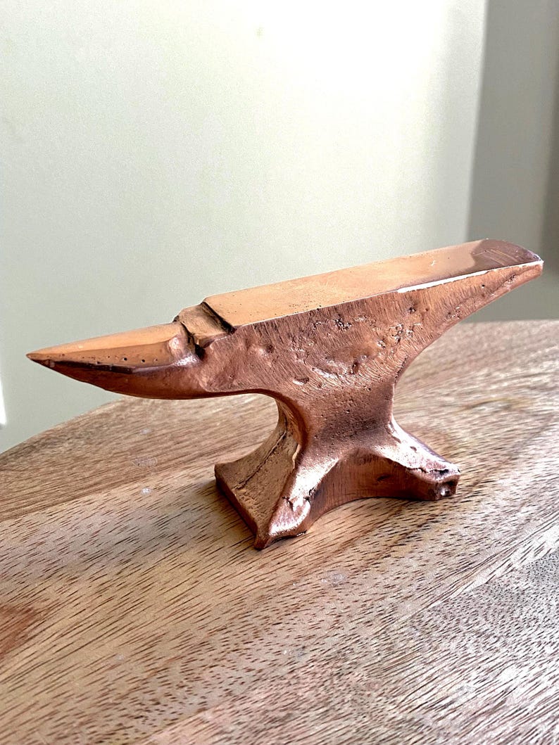 Antique Solid Copper Handmade Anvil, Jewelry Maker Tool, Paperweight ...