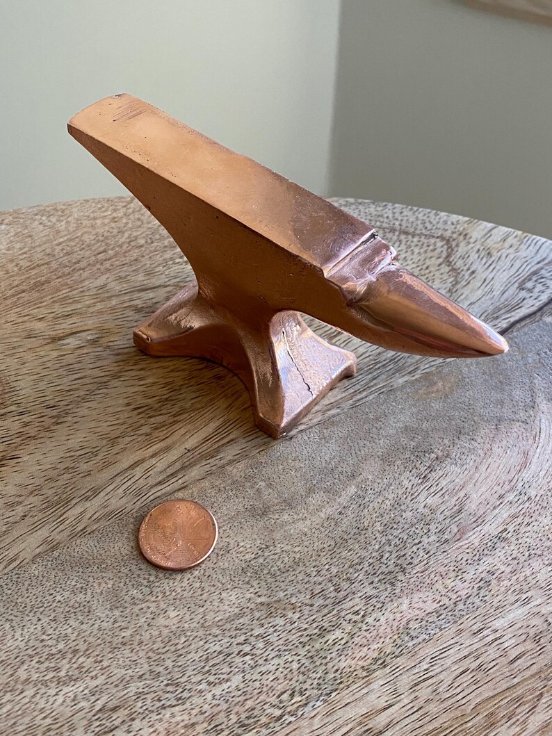 Antique Solid Copper Handmade Anvil, Jewelry Maker Tool, Paperweight ...