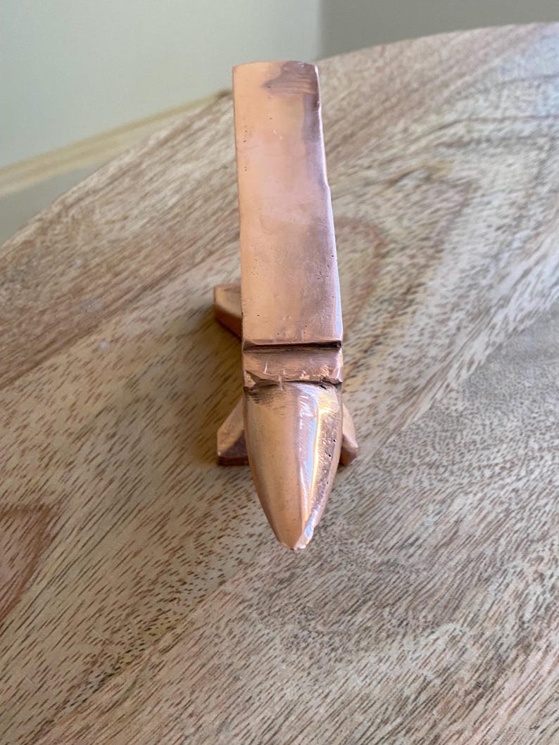 Antique Solid Copper Handmade Anvil, Jewelry Maker Tool, Paperweight ...