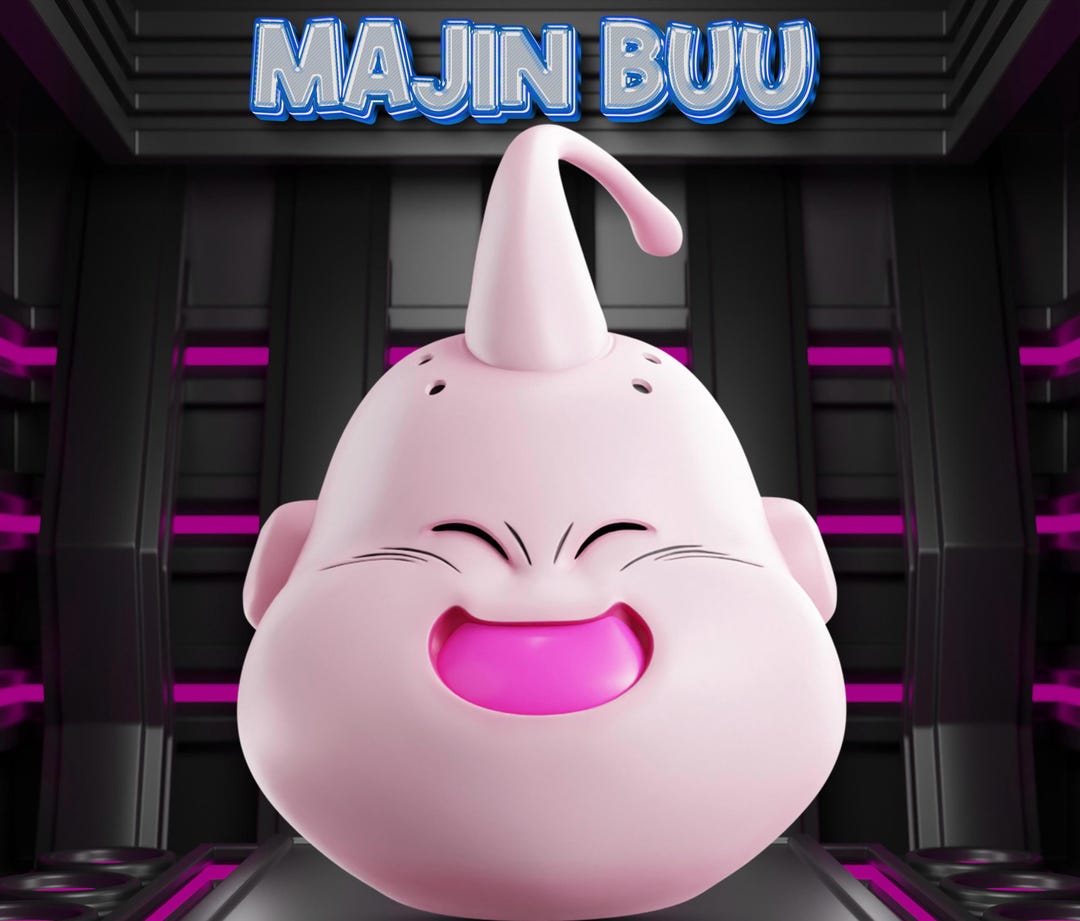 3d-printed Majin Buu Mask With Magnetic Closure – Hand-painted Cosplay ...
