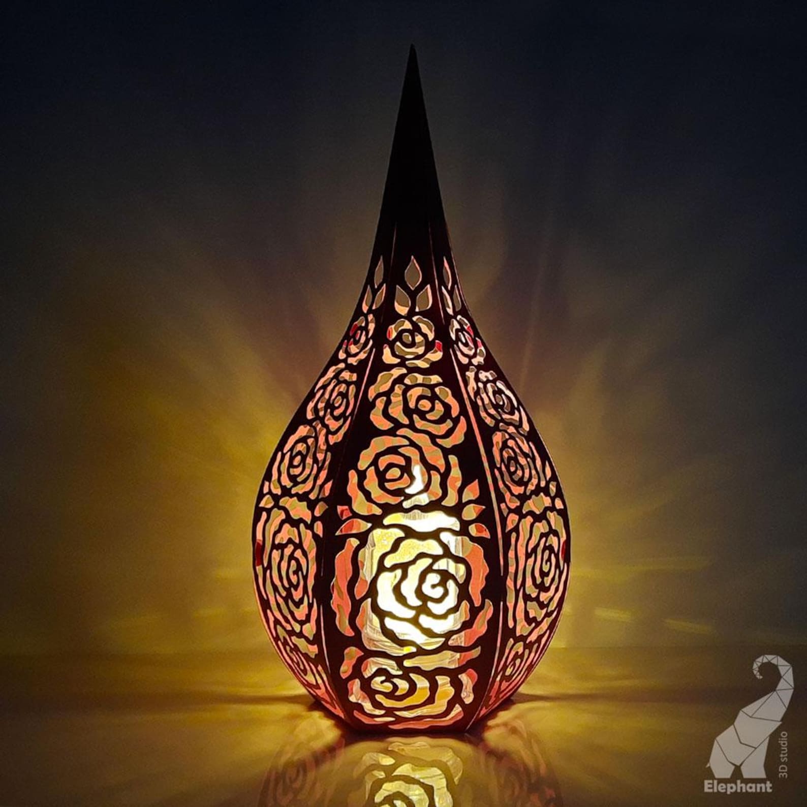 3D Paper Lantern With Floral Pattern Svg for Cricut, Unusual Cardstock ...