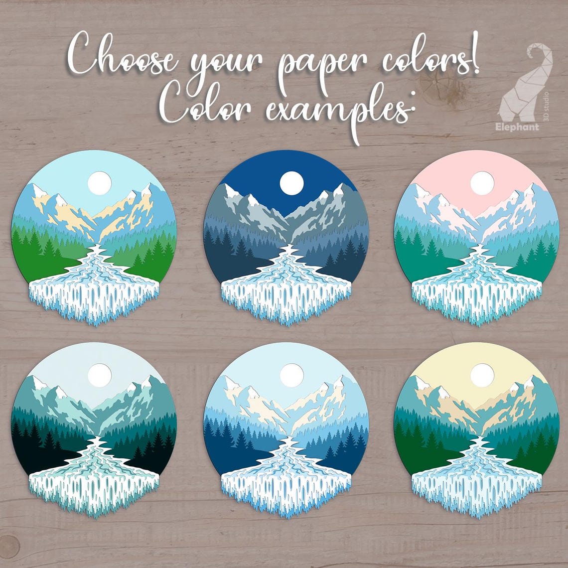 3D Layered Waterfall Svg Cut File, Layered Mountain River Svg, 3d ...