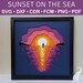 3D Layered Sunset on the Sea Svg Cut File, Layered Sunset Svg, Layered ...