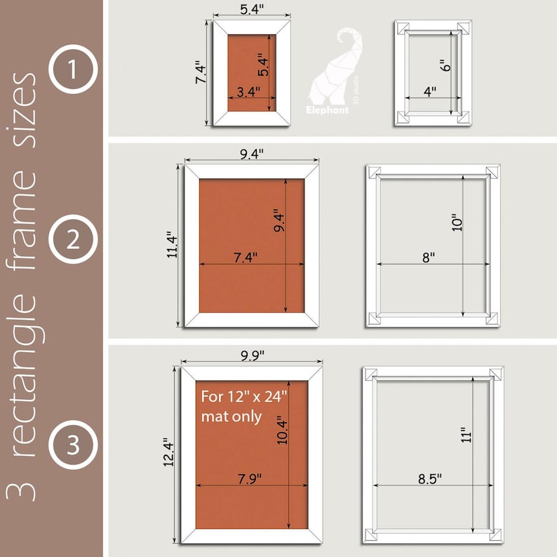 Shadow Box Frame Bundle SVG Template for Cricut, Cardstock Frame Cut ...