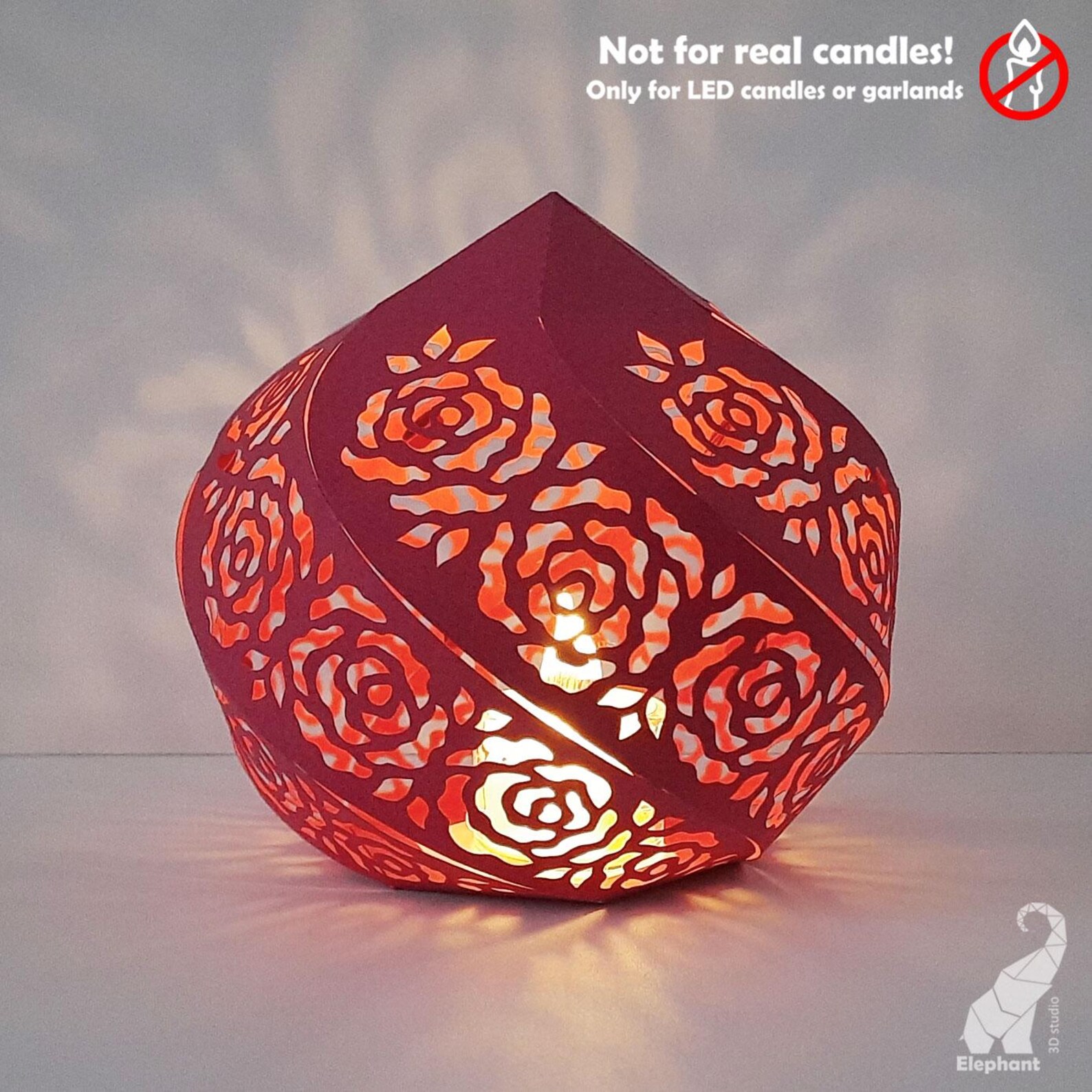 3D Paper Lantern Cutting Files, Svg for Cricut, Dxf for Silhouette, Fcm ...