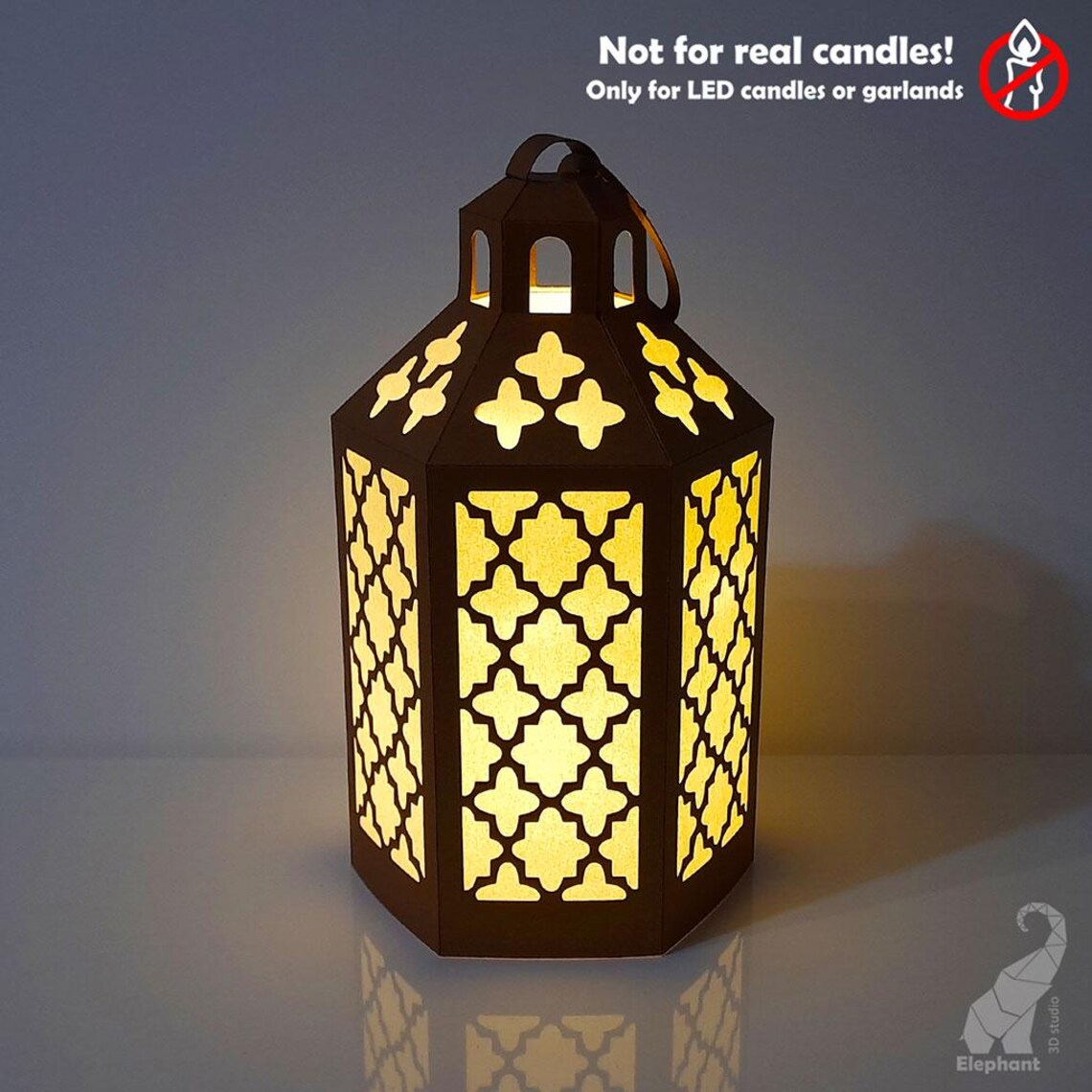 3D Paper Lantern SVG Cutting File for Cricut, Paper Lantern Template ...