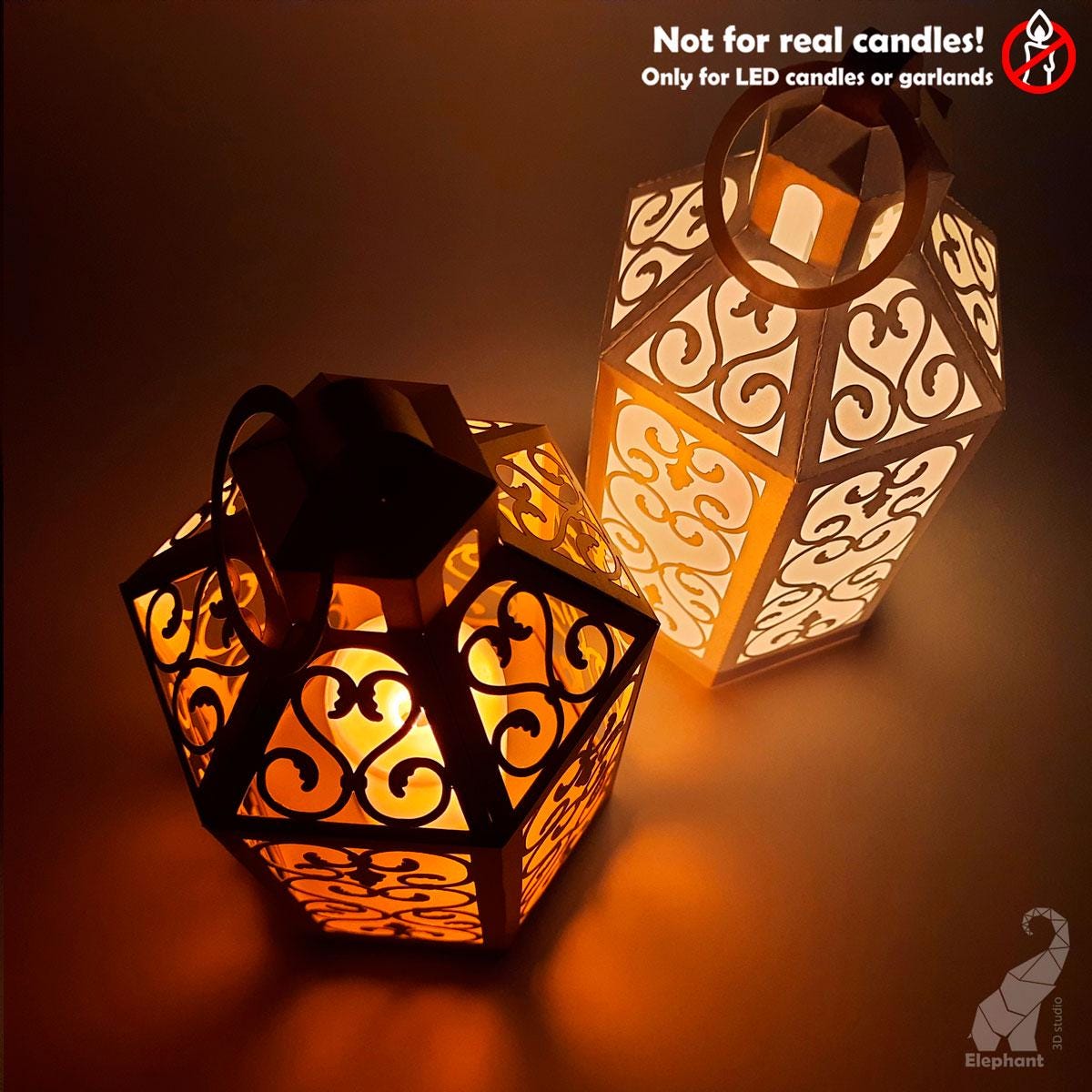 Lantern SVG Cut Files for Cricut, 3D Paper Lantern Svg Template, 3d ...