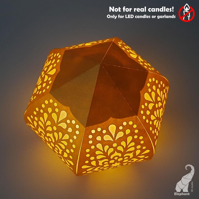 Moroccan Paper Lantern SVG Cut File for Cricut, 3D Lantern for Tea ...