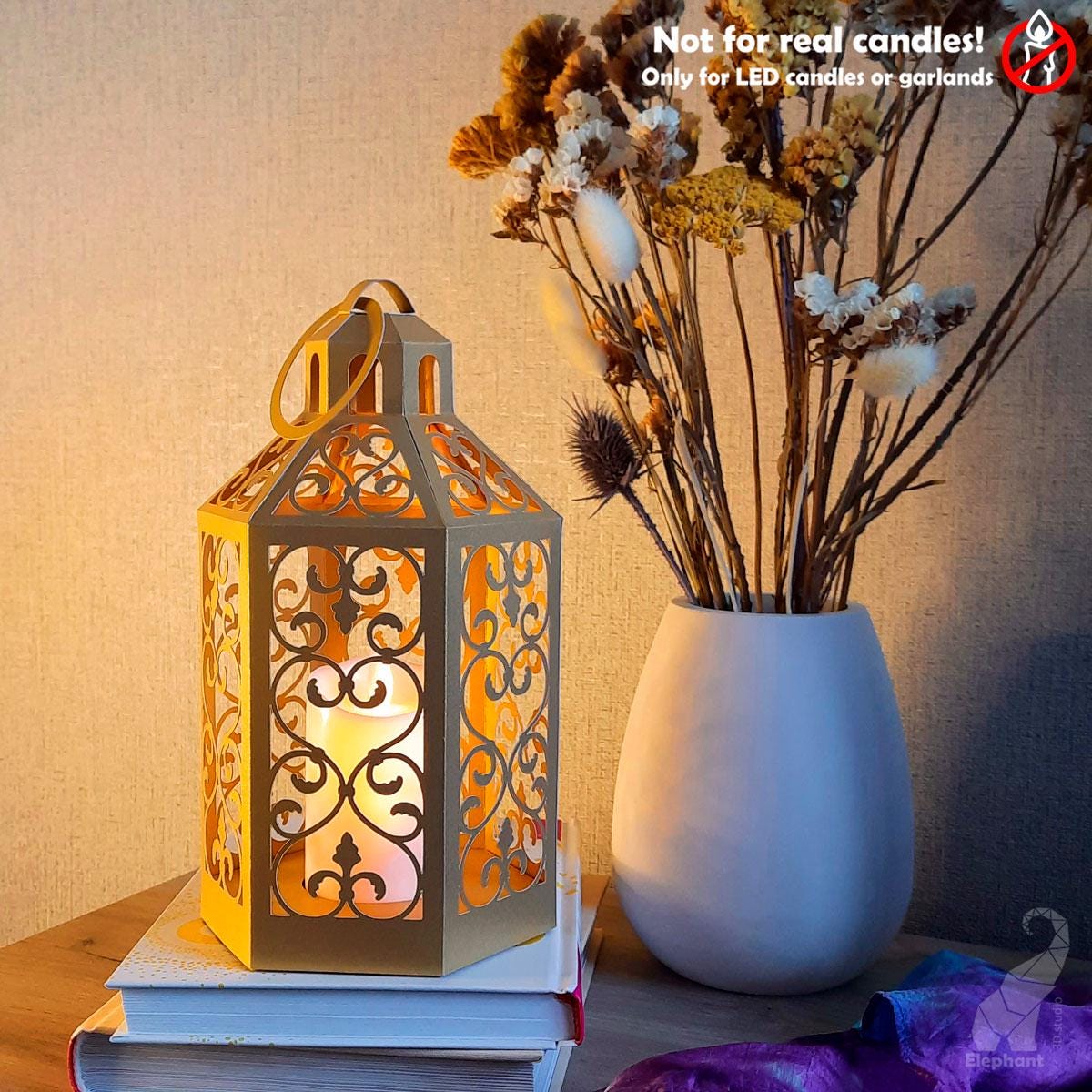 Lantern SVG Cut Files for Cricut, 3D Paper Lantern Svg Template, 3d ...