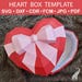 3d Paper Heart Shaped Box Template, 3D Low Poly Heart Gift Box Pdf File ...